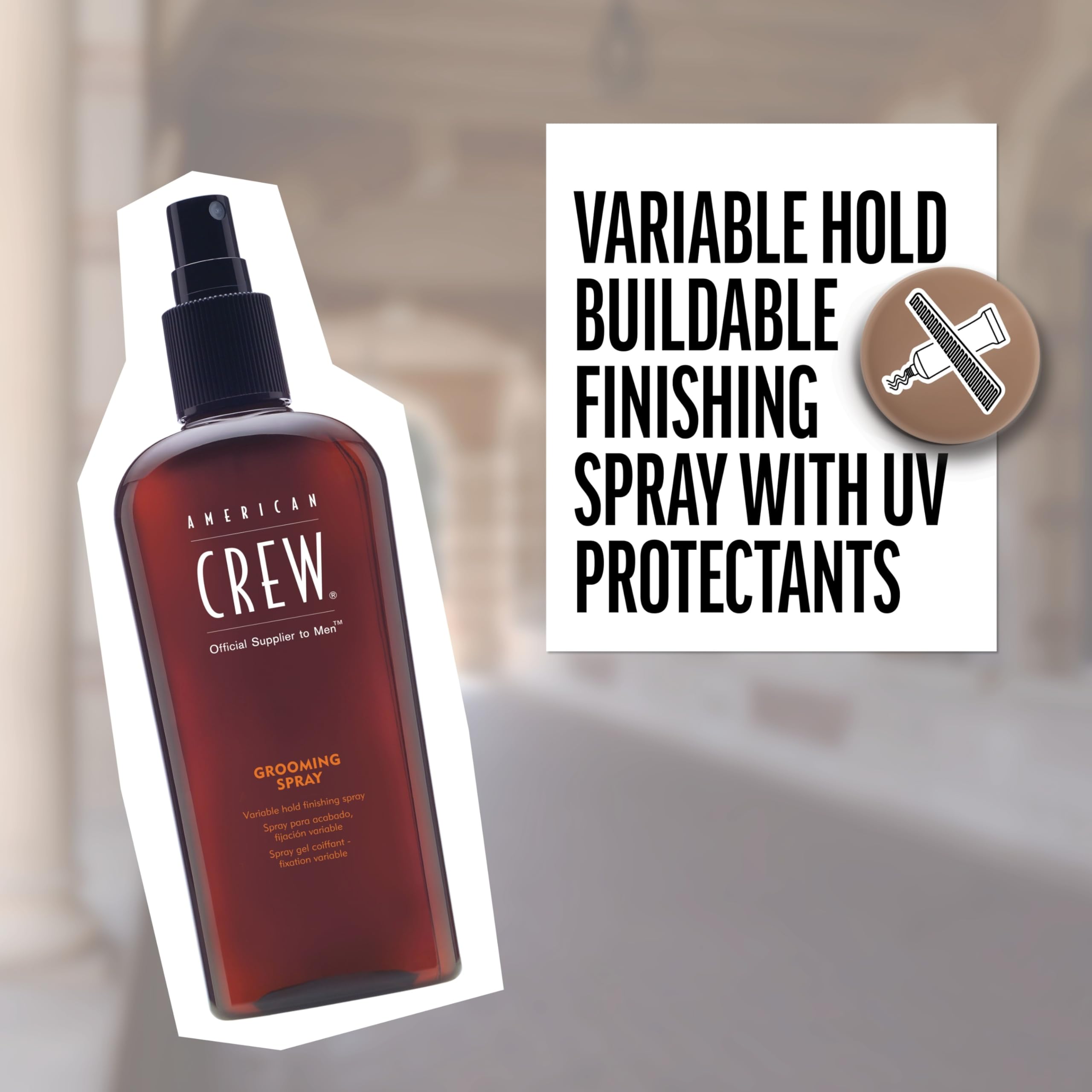 American Crew Men's Hair Spray, Variable Hold Grooming Spray, 8.45 Fl Oz