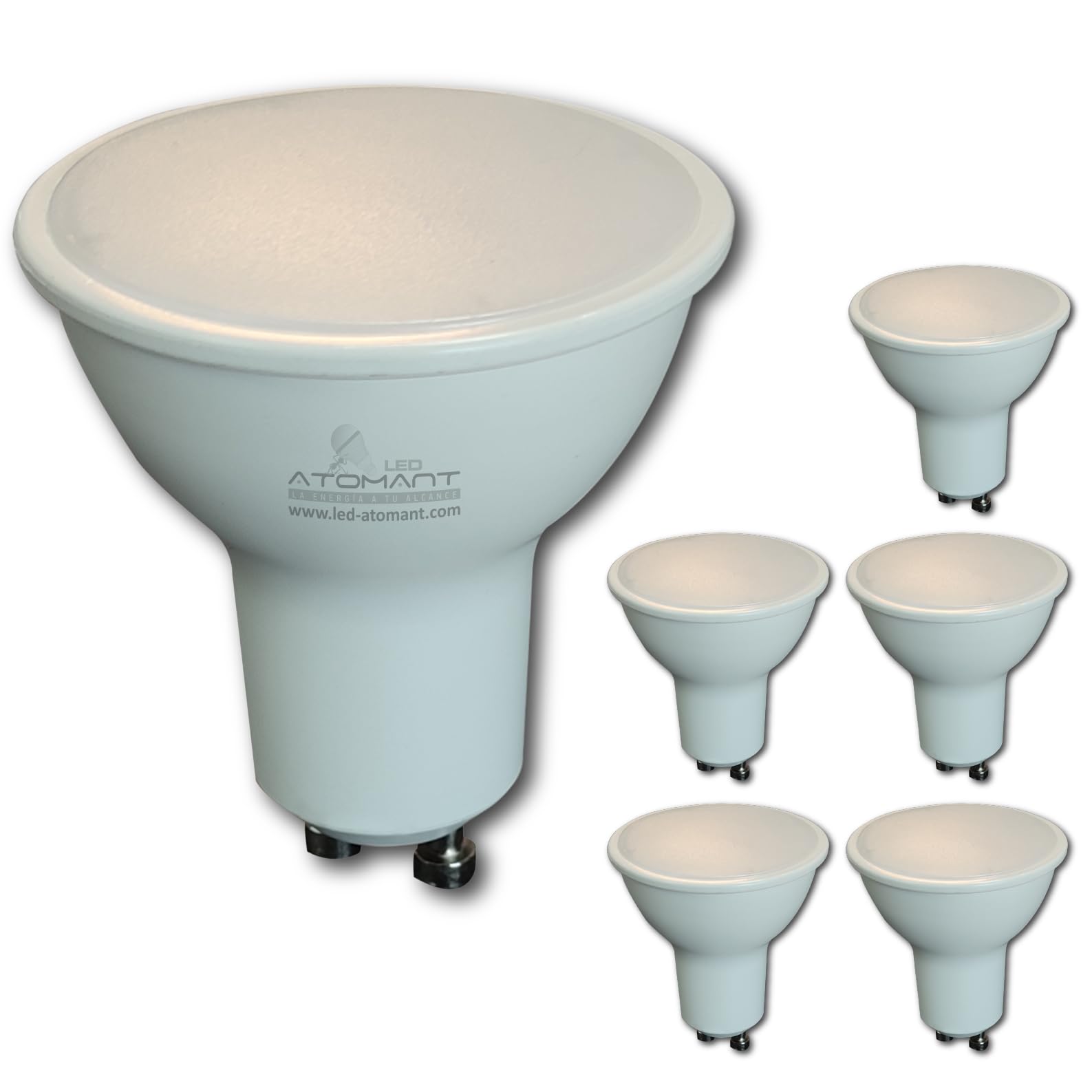 6 Pack GU10 LED Bulb 9W 800 Lumens, 5000K Daylight Bright White, 110V Spotlight (60W Incandescent Replacement)