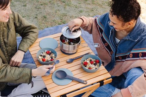 Stanley Wildfare Go 14-Piece Two Bowl Prep & Cook Set | 1.65 qt Saucepan with Fold & Lock Handle | Camping Essentials for Your Camp Kitchen