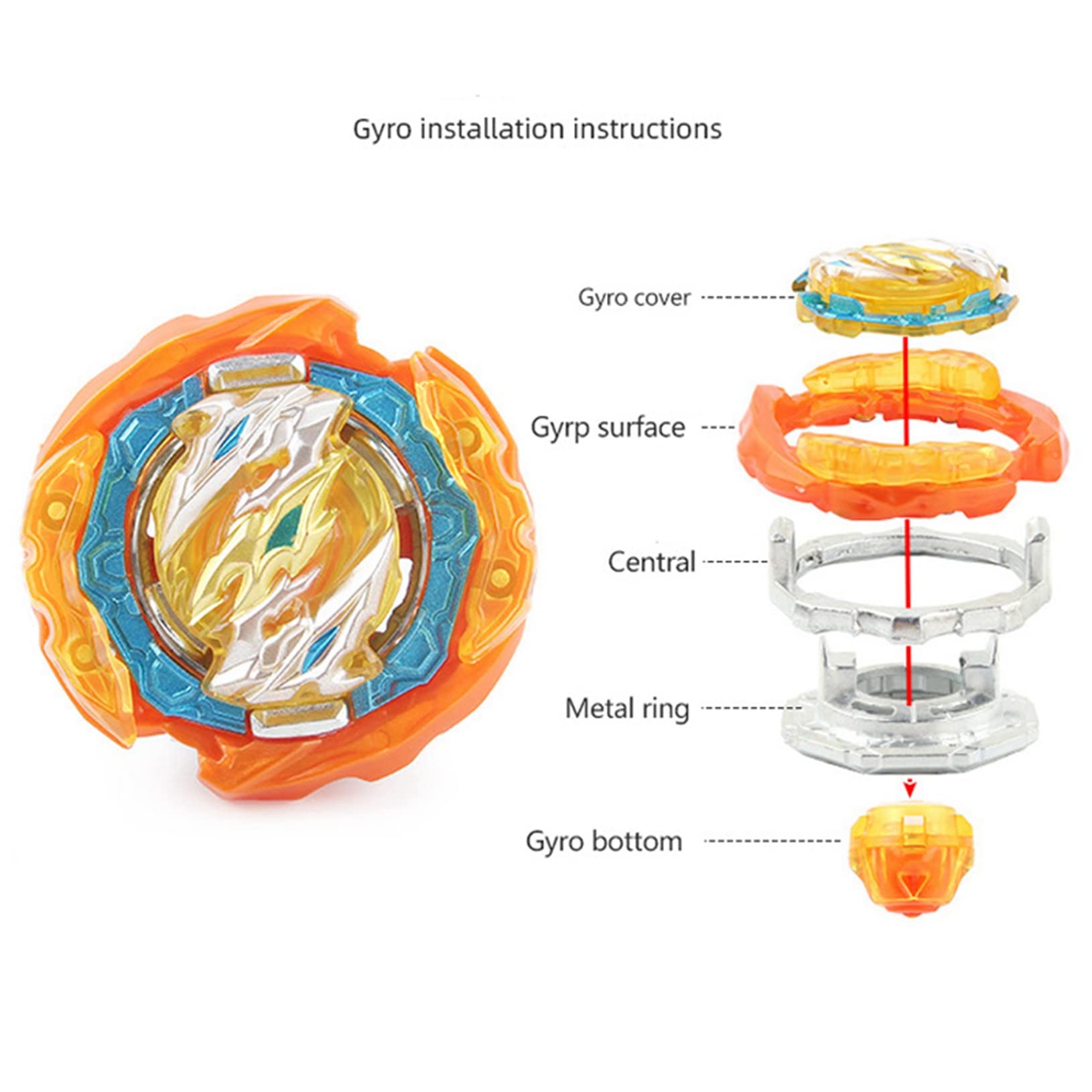 Battling Toys - Burst SuperKing Booster B-181 Cyclone Ragnaruk.Gg Starter Spinning Top Toy (B-181)