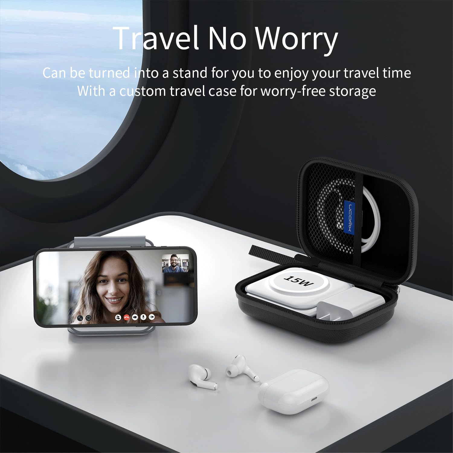 πππ for Magnetic Multple Devices,UCOMX Nano Pro 3-in-1 Wireless Charging Station,Top Speed Wireless Charger for Multple Device with 30W Adapter,Compatible for iPhone 15/14/13/12,AirPods,iWatch
