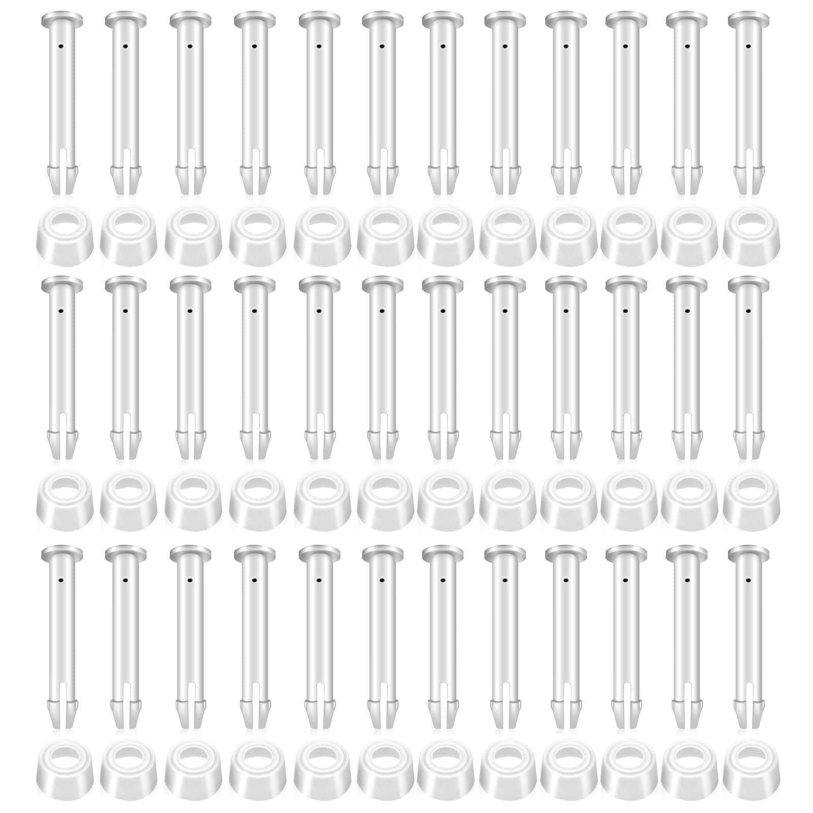 36Pcs Plastic Pool Joint Pins & Pool Seals Compatible with Intex 13'-24' Above Ground Round Metal Frame Pools and Intex Rectangular Metal Frame Pools Replacement Parts(2.36 Inch)