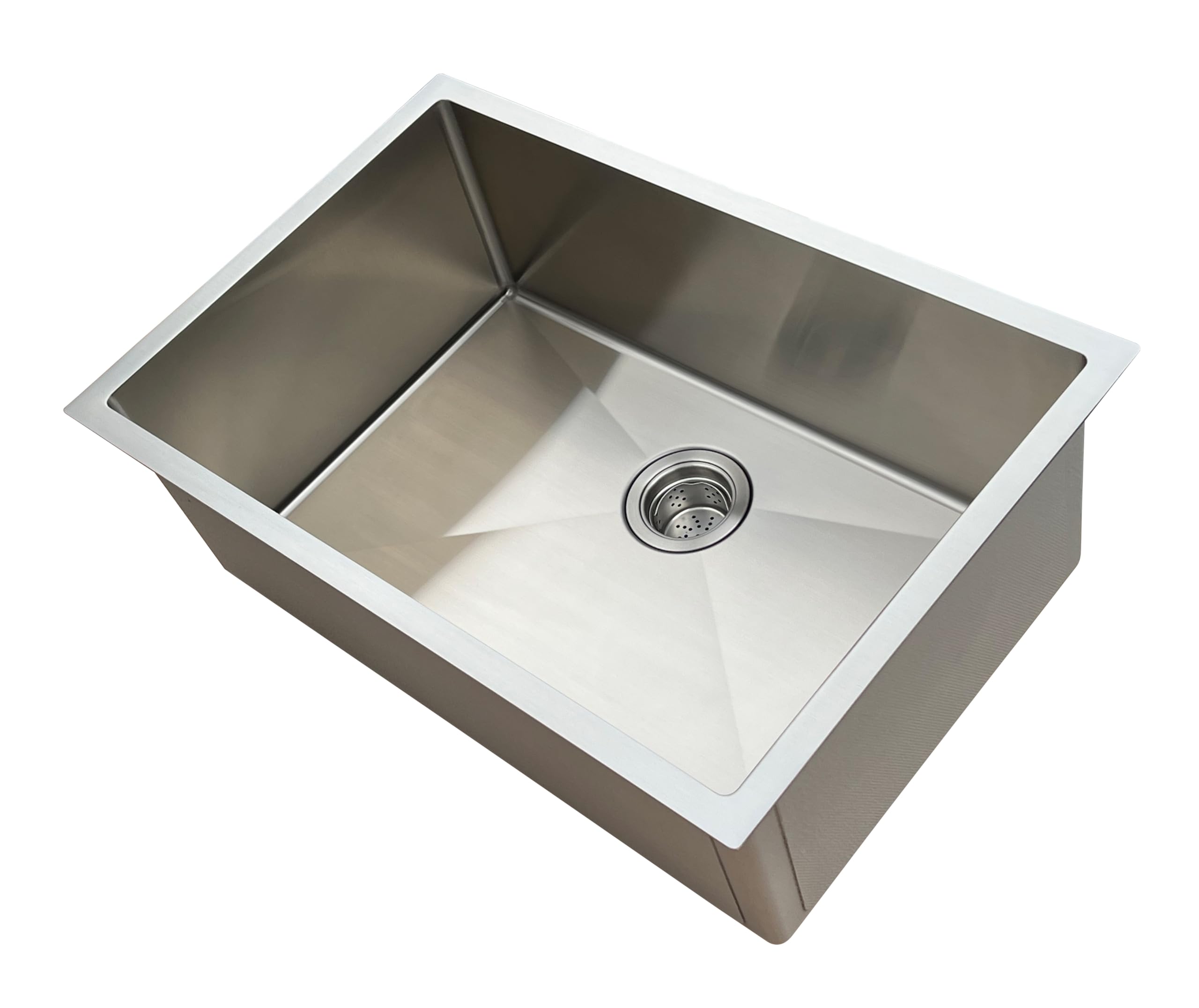 22"x18.5"x10" High-end 22 inch Undermount Stainless Steel Kitchen Sink. Full Accessory Set. XL Single Bowl Deep Basin. 16 Gauge Thick.
