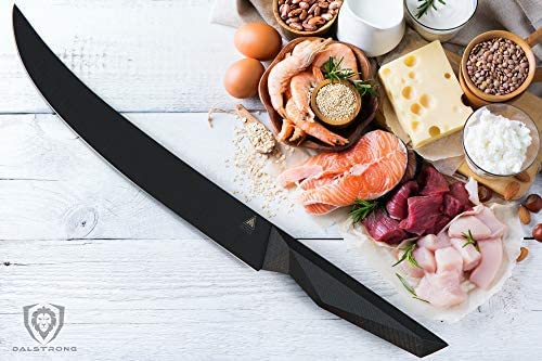 Dalstrong Butcher Knife - 10 inch - Shadow Black Series - Black Titanium Nitride Coated - High Carbon 7CR17MOV-X Vacuum Treated Steel - Breaking Kitchen Knife - Sheath - Slicing Knife - NSF Certified