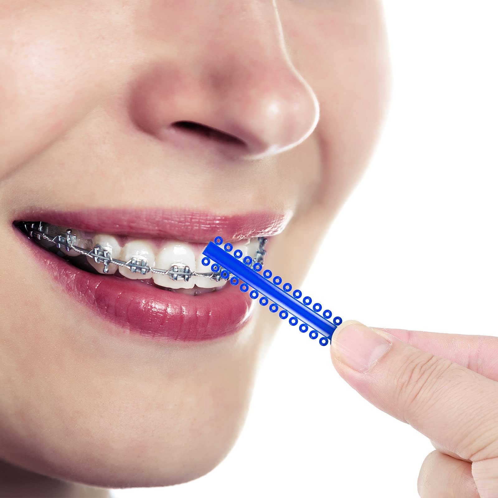 Nuanchu 2080 O-rings Multicolor Orthodontic Ligature Ties Elastic Teeth Orthodontic Ligature Rubber Bands for Braces