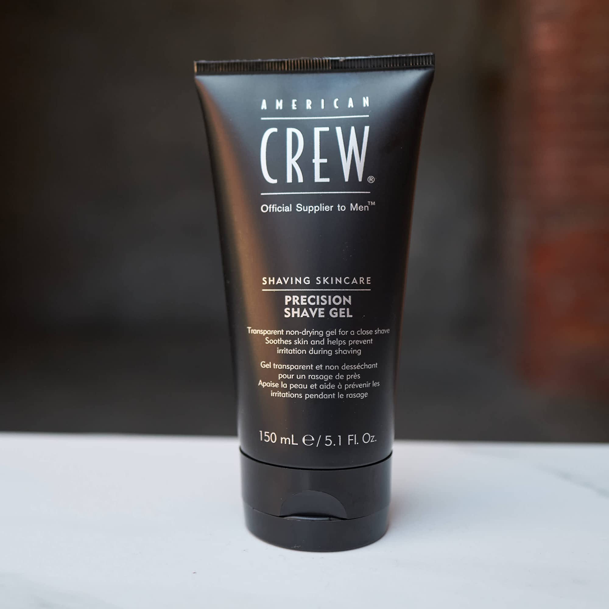American Crew Shave Gel for Men, Soothes Skin and Prevents Irritation, 5.1 Fl Oz