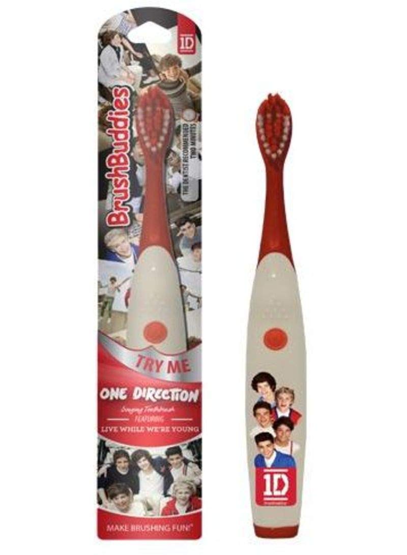 BB One Direction Singing Toothbrush (Live While We're Young) - Red, Soft, Manual, Musical, 1 Count