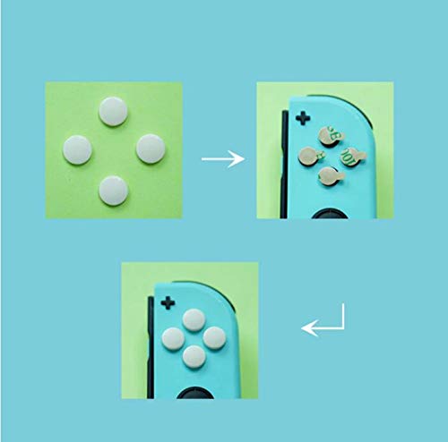 ABXY Button Sticker D-pad Move Direction Key Cross Button Cover Cap Thumb Grips Replacement for Nintendo Switch NS Joy-con Controller (Color 1)
