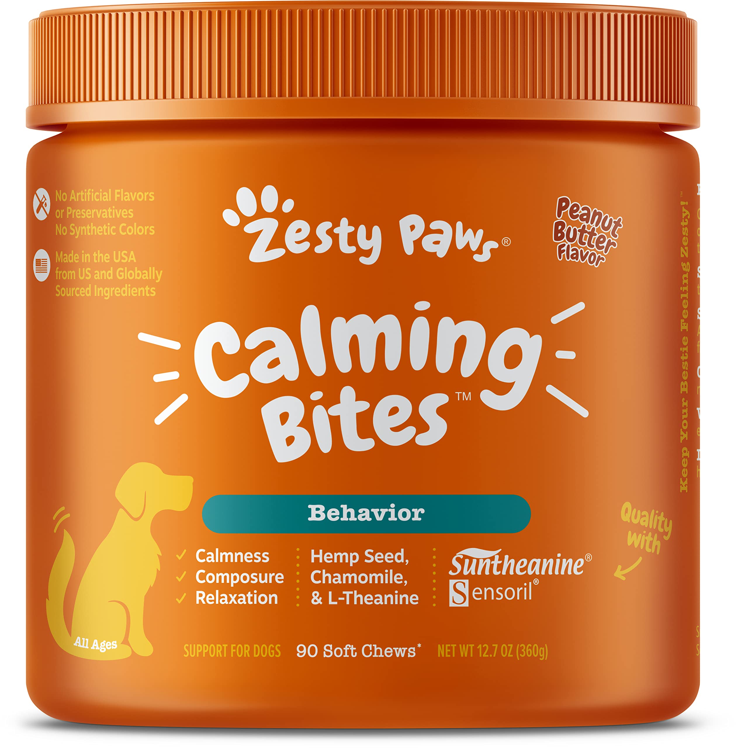 Zesty Paws Calming Soft Chews for Dogs - Composure & Relaxation for Everyday Stress + Multifunctional Supplements for Dogs - Glucosamine Chondroitin for Joint Support