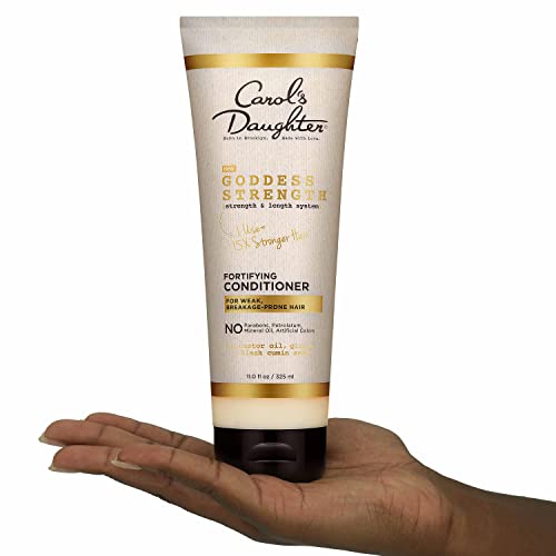 Carol's Daughter Goddess Strength Curly Hair Conditioner for Dry Damaged Hair – Made with Castor Oil, 11 fl oz