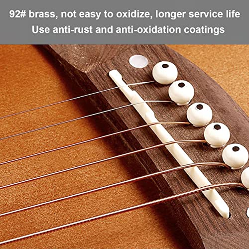 2 Set of 6 Guitar Strings Replacement Steel Strings Set Acoustic Guitar Strings Part Steel Core Classic Folk Electric Guitar Copper Alloy Wound