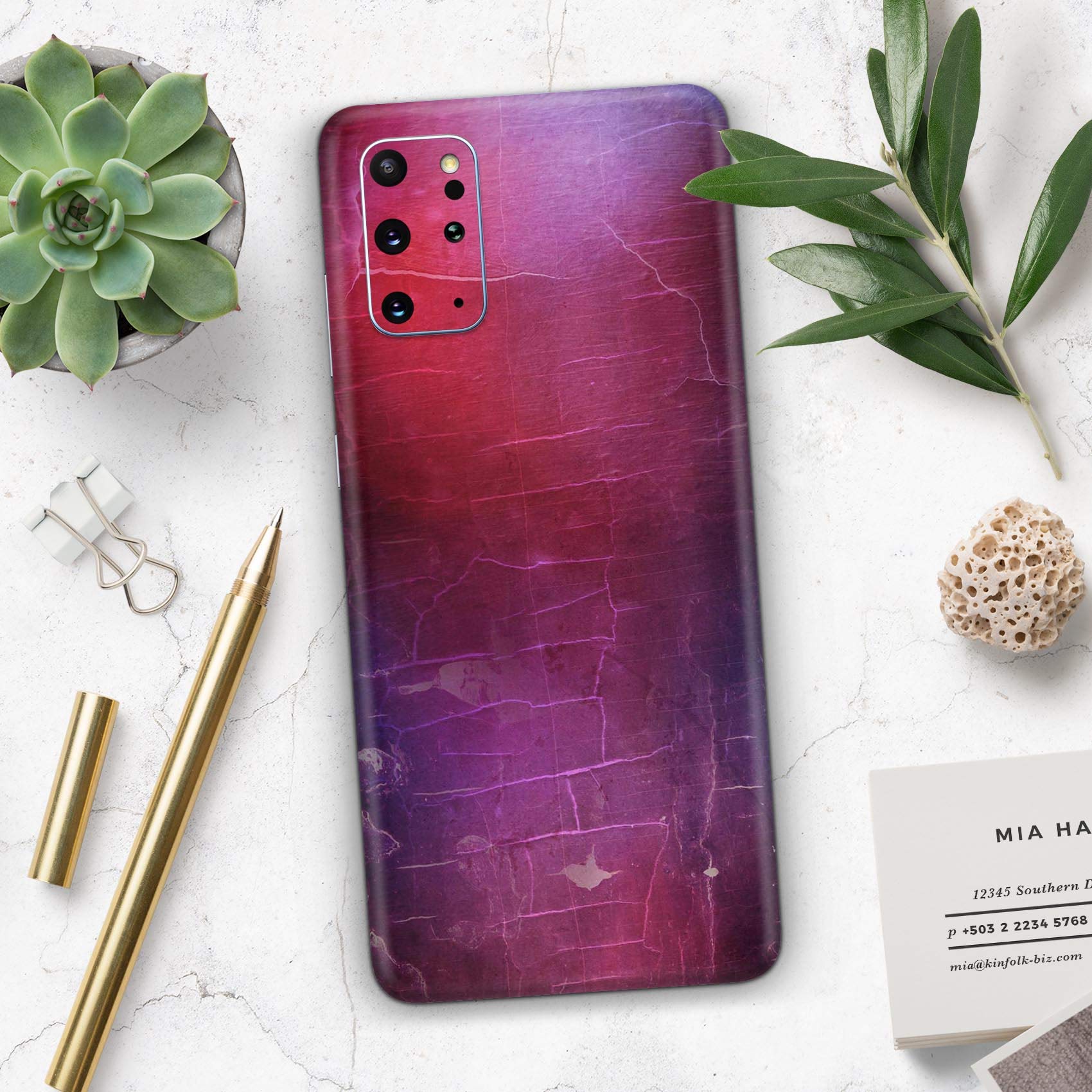 DesignSkinz Abstract Fire & Ice V3 Protective Vinyl Decal Wrap Skin Cover Compatible with The Samsung Galaxy S20 (Screen Trim & Back Glass Skin)
