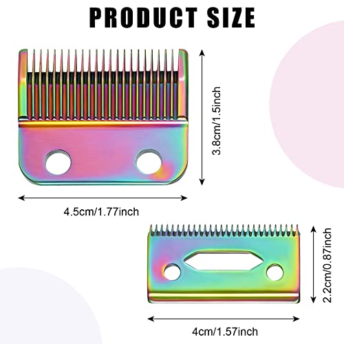 2 Sets Adjustable Clippers Blades, 2 Hole Hair Trimmer Replacement Blade (Colorful)