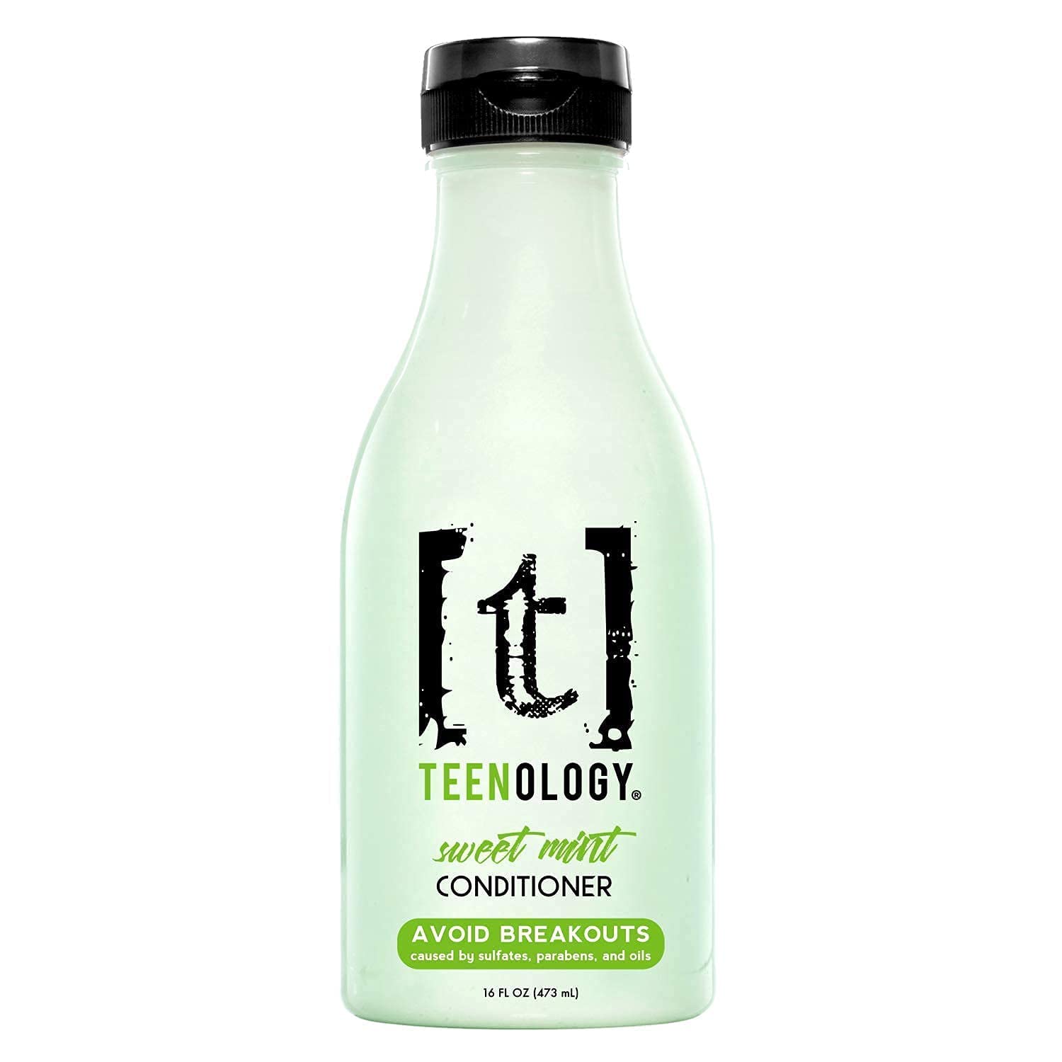 Teenology Shampoo and Conditioner Bundle (Save 5%) - Avoid Forehead Acne and Breakouts - Sulfate and Paraben Free, Noncomedogenic, Natural Botanical Extracts, Sweet Mint - 16 oz