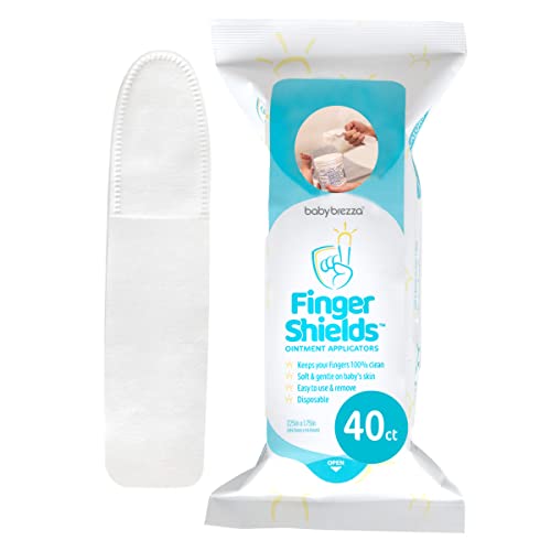 Baby Brezza Finger Shields â 100% Mess Free Baby Diaper Rash Cream Applicator â Ointment Applicator Keeps Fingers and Nails Clean â Perfect for Travel, 40 Count