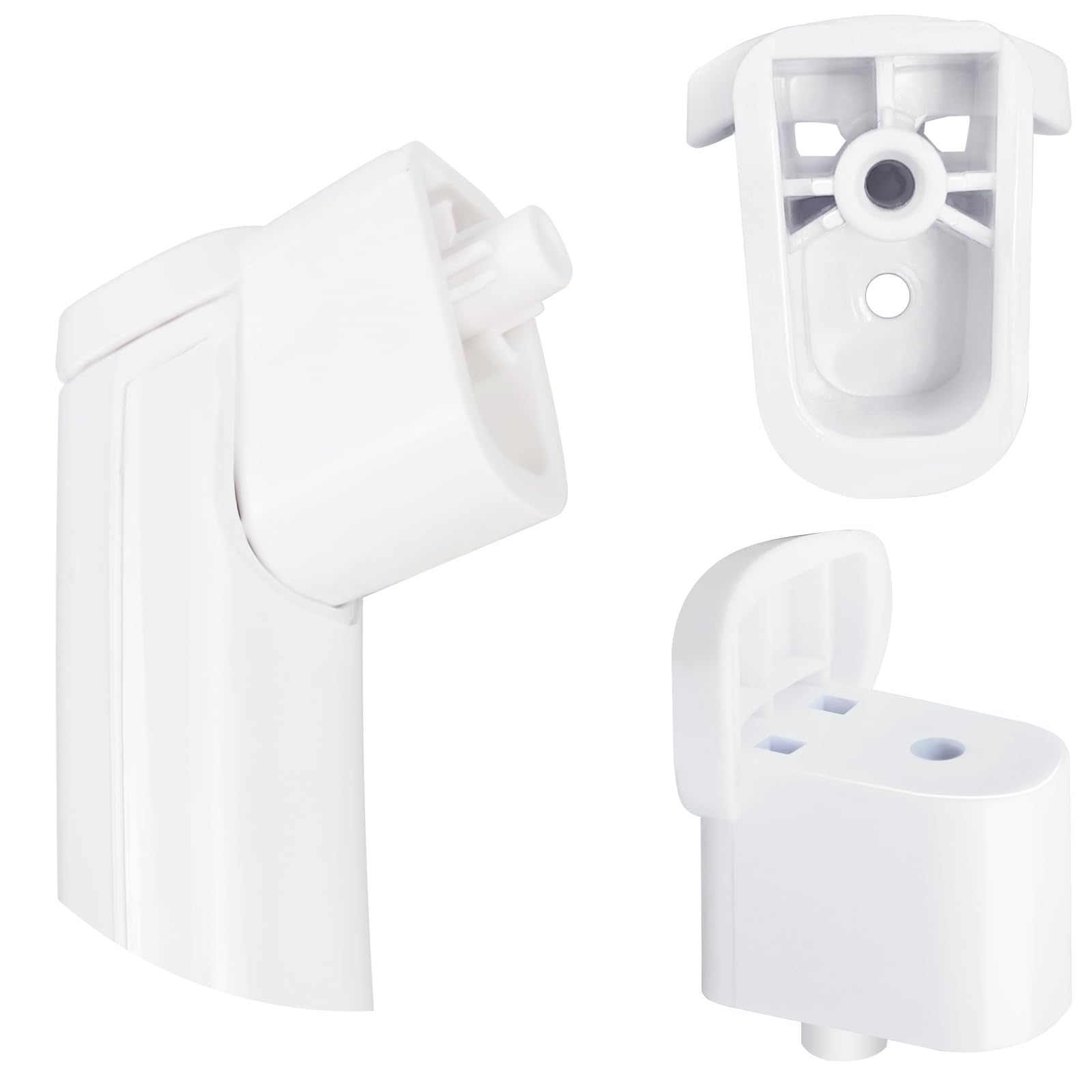 2 Pcs WB06X10943 White Microwave Handle Support, Part# AP5790057,3025054,PS8753758, Compatible with General Electric GE Hotpoint RCA Sears/Kenmore, Fits WB15X10276 Oven Door Replacement Handle