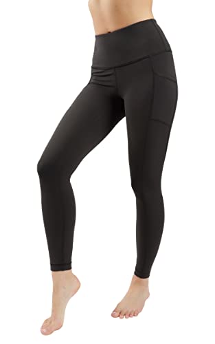 90 Degree By Reflex High Waist Tummy Control Interlink Squat Proof Ankle Length Leggings - Black - XL
