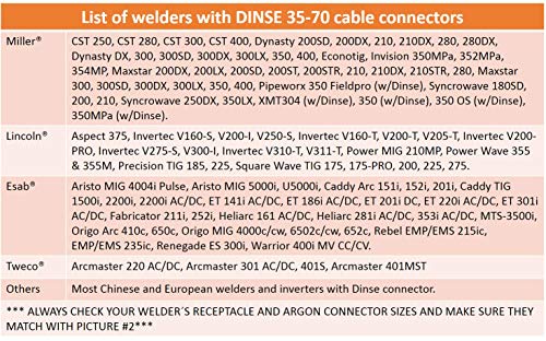 26V Series - 200 Amp - Air Cooled - TIG Torch with Valve - 12.5 feet 2-Piece Cable - Dinse 35-70 Connector