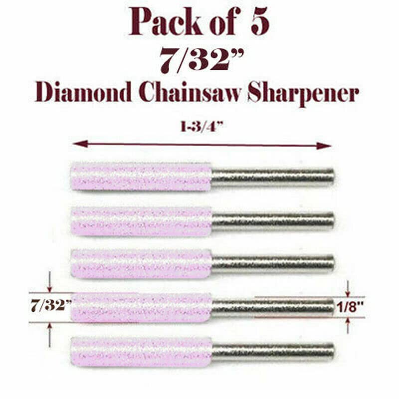 5* Diamond Chainsaw Sharpener Burr Stone File 7/32" Sharpening Tool