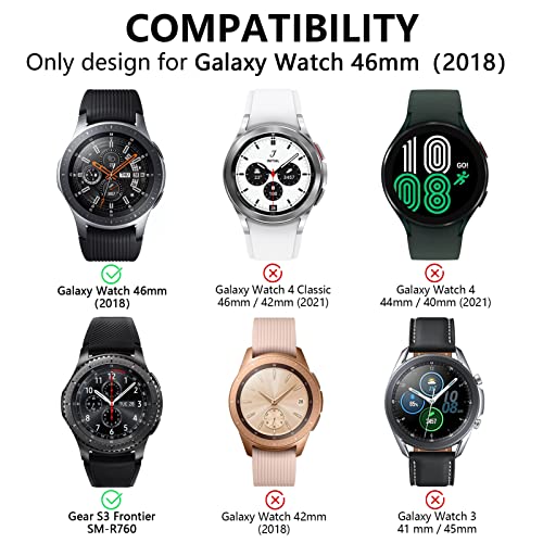 Case Compatible Samsung Galaxy Watch 46mm, NaHai TPU Slim Plated Case Shock-Proof Cover All-Around Protective Bumper Shell for Galaxy Watch 46mm SM-R800 Smartwatch, (Not Galaxy Watch 4 Classic 46mm)