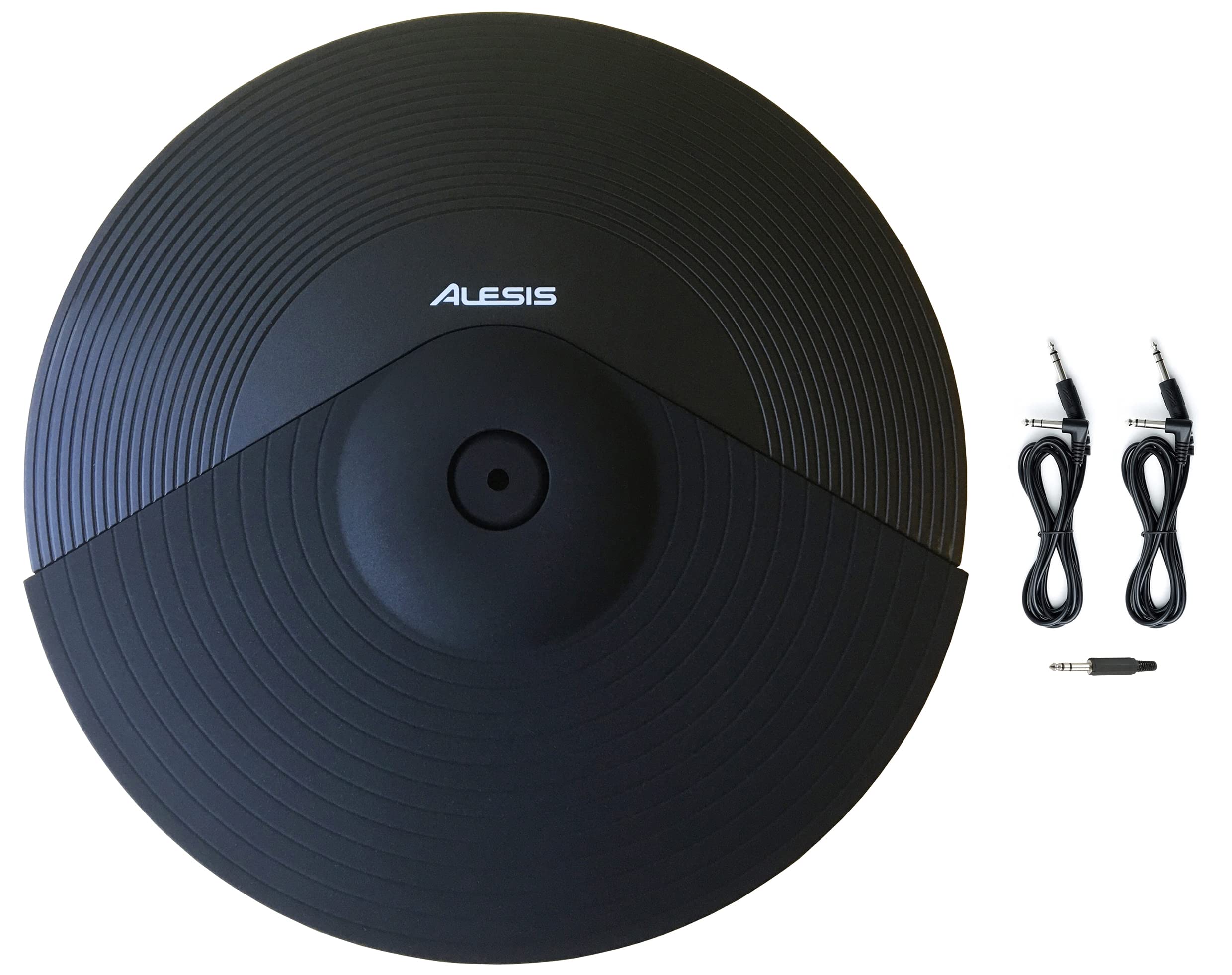 Alesis 16 Inch 3-Zone DMPad Cymbal with Choke, 2 Silverline Audio 10ft Connection Cables and Dummy Plug Bundle