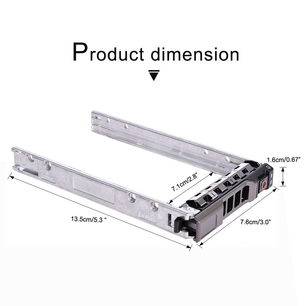 2.5" SAS SATA Hard Drive Tray Caddy 4Pack, Compatible with Dell G176J PowerEdge R610 T610 R620 R710 T710 R720 R815 R820