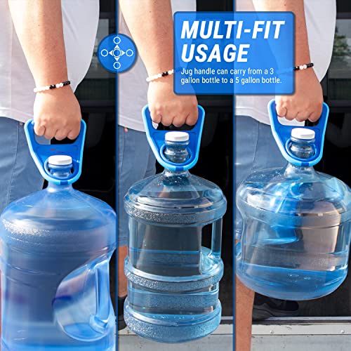 2PK Genuine TERAPUMP TRDWH002 Advanced Ergonomic 2nd Gen 5 Gallon Drinking Water Bottle Handle Bottle Carrier Lifter with Rubberized Anti-Slip Holder