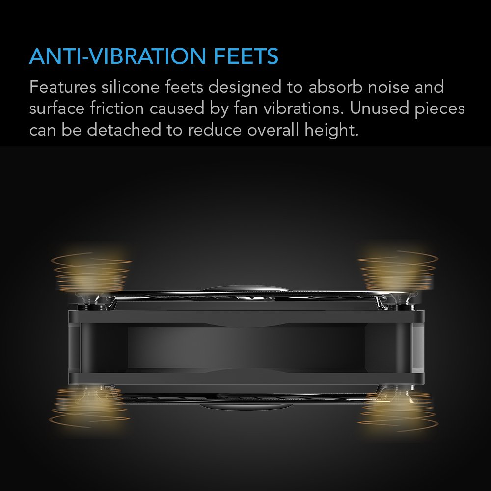 AC Infinity MULTIFAN S4, Quiet 140mm USB Fan, UL-Certified for Receiver DVR PlayStation Xbox Computer Cabinet Cooling