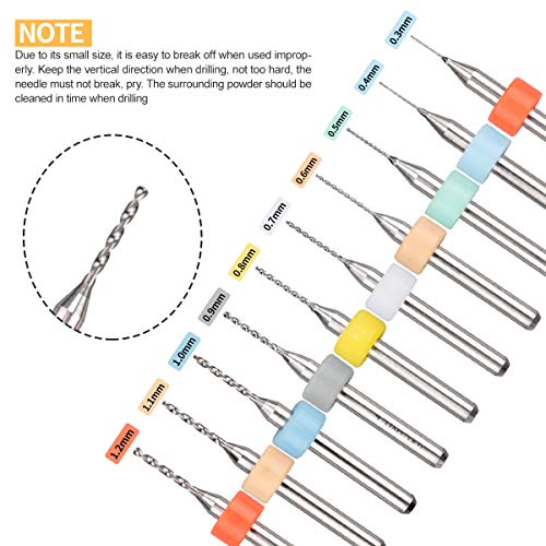 60 Pieces Micro Mini Twist Drill Bits Set with Precision Hand Pin Vise Rotary Tools for Wood,Jewelry, Plastic etc