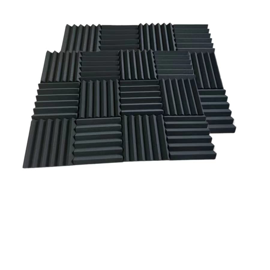 12Pack Black 12 "X 12 "X2" Acoustic Panels Studio Soundproofing Foam Wedge Tiles