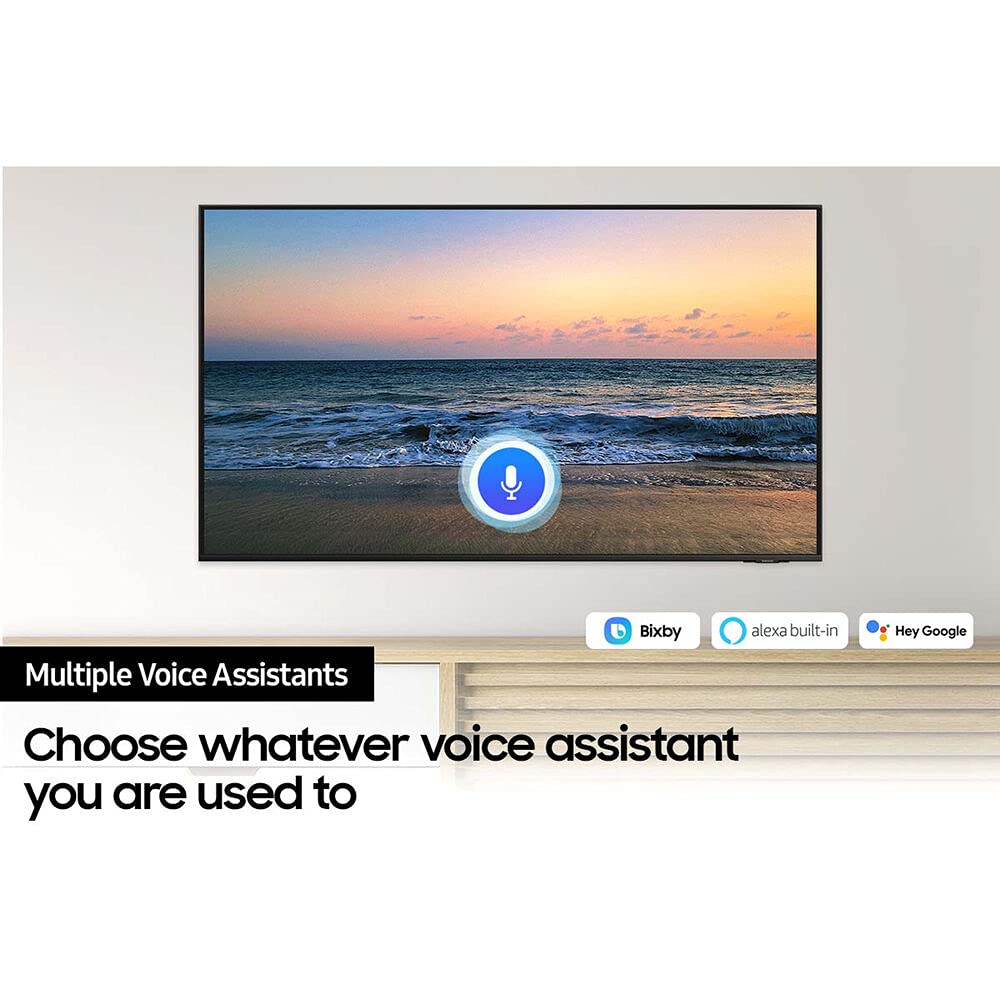 SAMSUNG UN50AU8000 50 Inch UHD 4K Crystal UHD Smart LED TV Bundle with Deco Home 60W 2.0 Channel Soundbar, 37-70 inch TV Wall Mount Bracket Bundle and 6-Outlet Surge Adapter