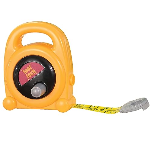 Constructive Playthings Big Tape Measure with Inches and Centimeters, Measuring Tool for STEM Activities, Educational Pretend Play Toddler Toys for 3 Years & Up, Carry Handle, Yellow, 3-Pack