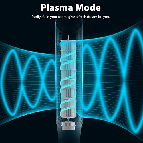 Antarctic Star Tower Fan Oscillating Fan Quiet Cooling Remote Control Powerful Standing 3 Wind Modes Bladeless Floor Fans Portable Bladeless Height Adjust, 8 Wind Speed Bedroom Office 47-Inch Silver