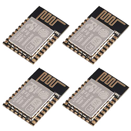 Dorhea 4PCS ESP8266 ESP-12E WiFi Serial Wireless Transceiver Module ESP12E Remote Port Development Board Support STA/AP/STA+AP Working Mode for NodeMCU