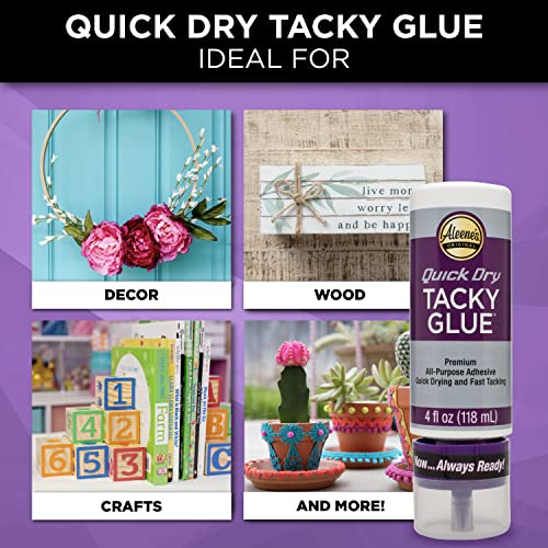 Aleene's 33147 Quick Dry Tacky Always Ready Adhesives, 4 oz.