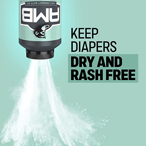 Anti Monkey Butt Baby Powder, Cornstarch Baby Powder Prevents Diaper Rash, Talc Free Hypoallergenic Formula with Calamine, Anti Chafing and Anti Itch, 8 oz