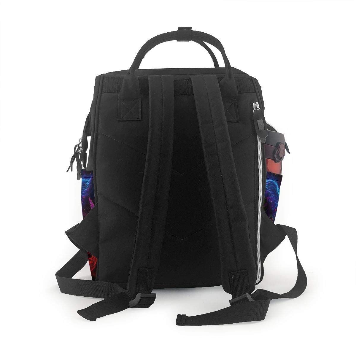 Cool Fire Flame Phoenix Diaper Bag Backpack Multi Function Nappy Bag Large Capacity Mommy Backpack Organizer for Baby Care Baby Bag for Mom and Dad