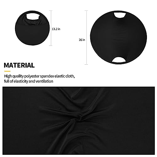 Bloss Pop-up Laundry Basket, Foldable Laundry Hamper, Laundry Bag for Easy Storage and Movement of Washing Machine Clothes(Black)