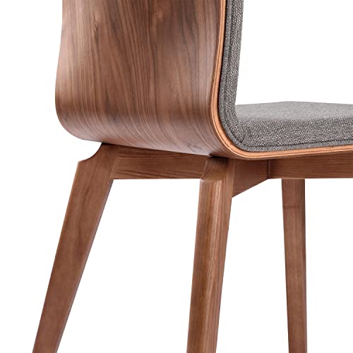 Armen Living Archie Modern Fabric Upholstery Dining Room Kitchen Accent Chairs - Set of 2, Gray, 18.5" Seat Height