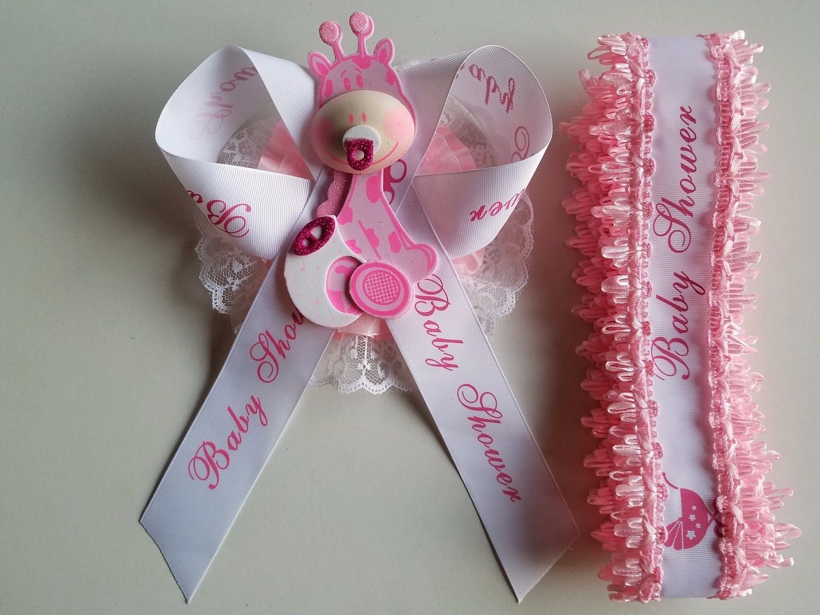 ANEWNICE Grehge r Mom to Be It's a Girl Giraffe Sash Pink Safari Garden Sculpture Outdoor Decoration