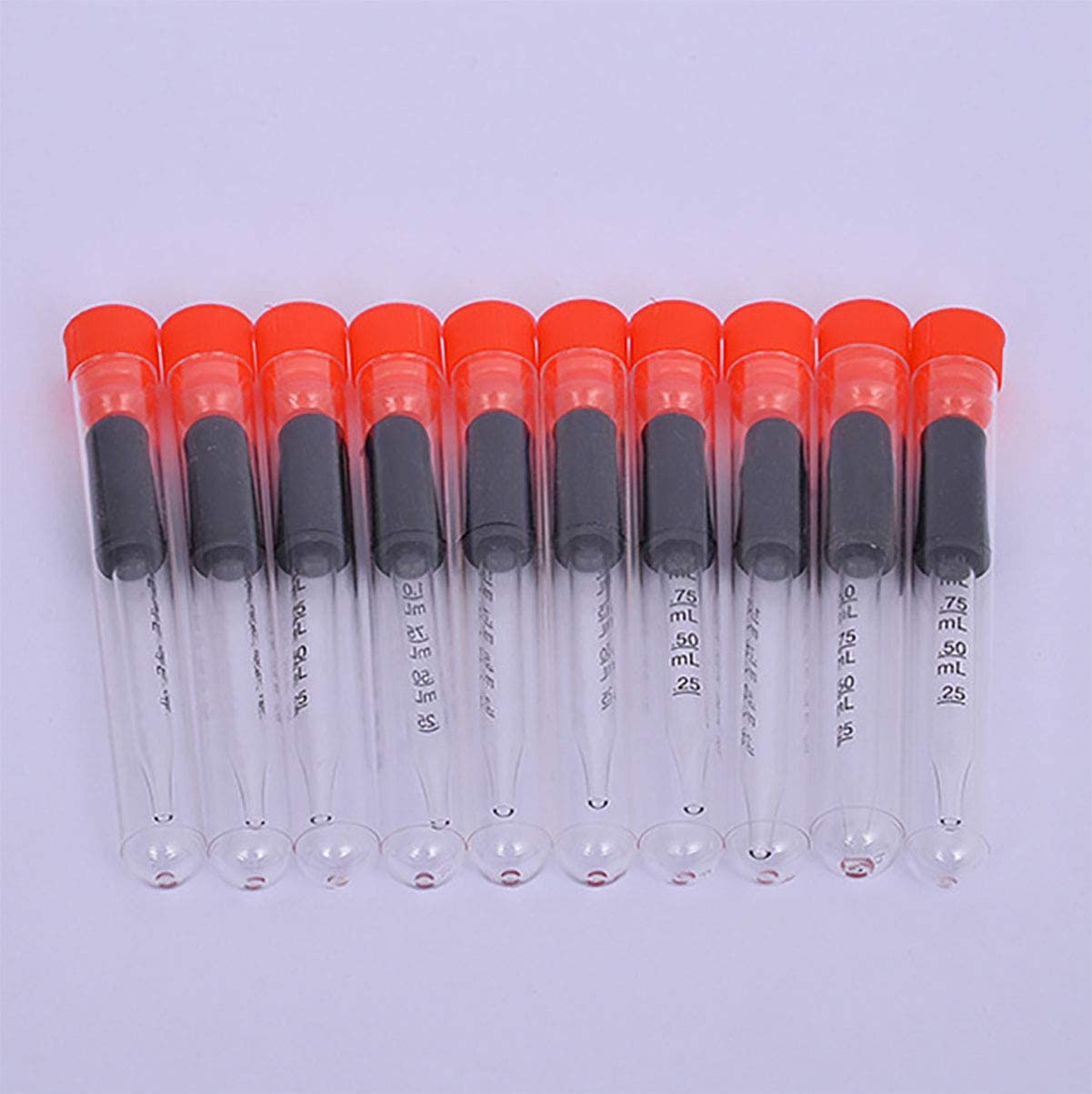 Eye Dropper for Essential Oils, Pipettes Dropper with Black Rubber Head, Calibrated Thick Glass Medicine Dropping Pipettes, 1ml Dropper Measurer, Dropper for Liquids, Straight-Tip, Bent-Tip, 5 Packs