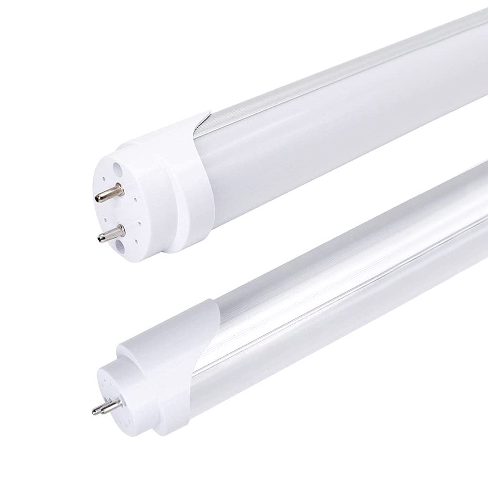 18W 4FT T8 LED Light Tube, Dual-End Powered Ballast Bypass, 40W Equivalent Fluorescent Replacement, 2000LM Frosted Cover Lighting Fixture, Warm White 3000K-3500K, AC85-265V, 4 Pack