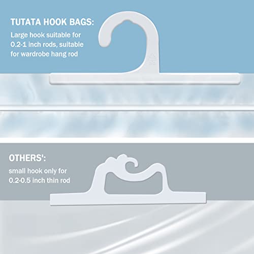 24 Pack Hanging Storage Bags, Large Hook 10 x 12.5-inch Clear Plastic Bags for Classroom, Library, and Pharmacy Use