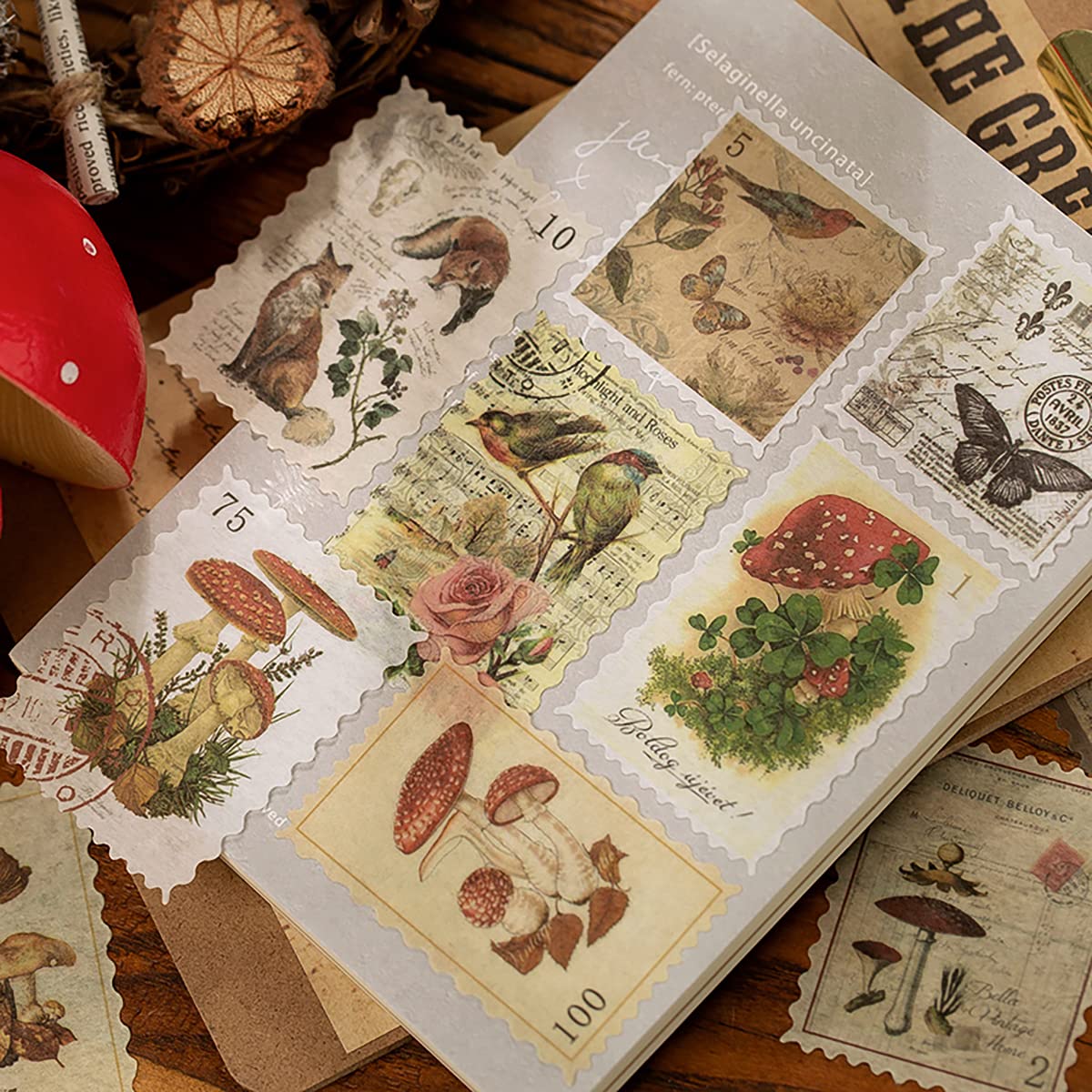 200 Pieces Ephemera Pack, Vintage Scrapbook Supplies Pack, 100% Retro Washi Sticker for Scrapbooking Junk Bullet Journaling Collage Diary Album, Art Craft Gift, The Epoch