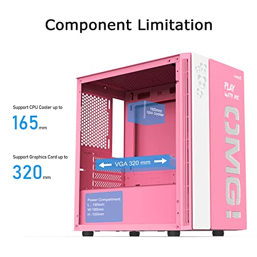 SZD S590 Gaming pc case (Pink)
