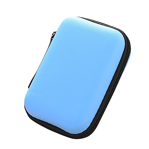 dezirZJjx Storage Container Premium Portable Earphone Data USB Cable Travel Case Organizer Storage Bag Mini Pouch - Orange