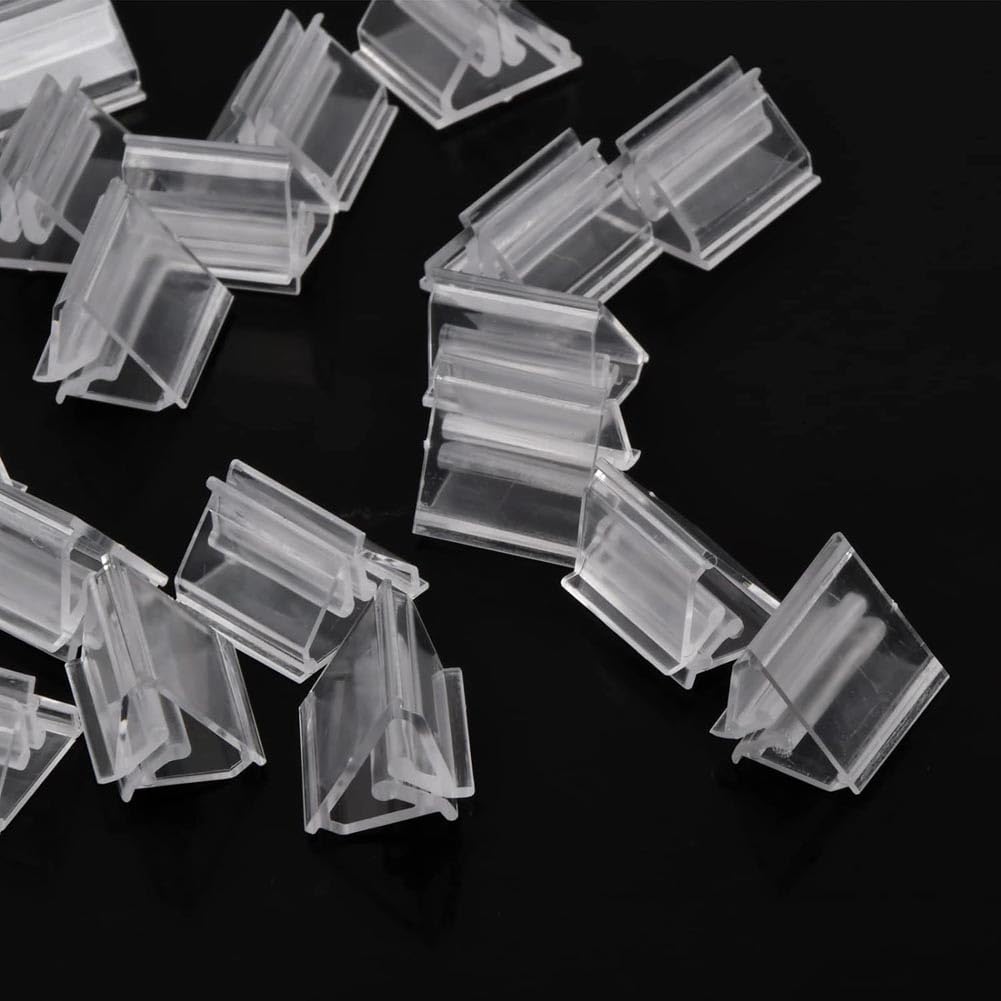 24 PCS Acrylic Name Card Stands Clear Name Card Stands, riangle Playing Card Holders, Small Card Clips, Display Stand,Game Piece Holders Board for Cards, Photos, Memos, Pictures Display (Transparent)