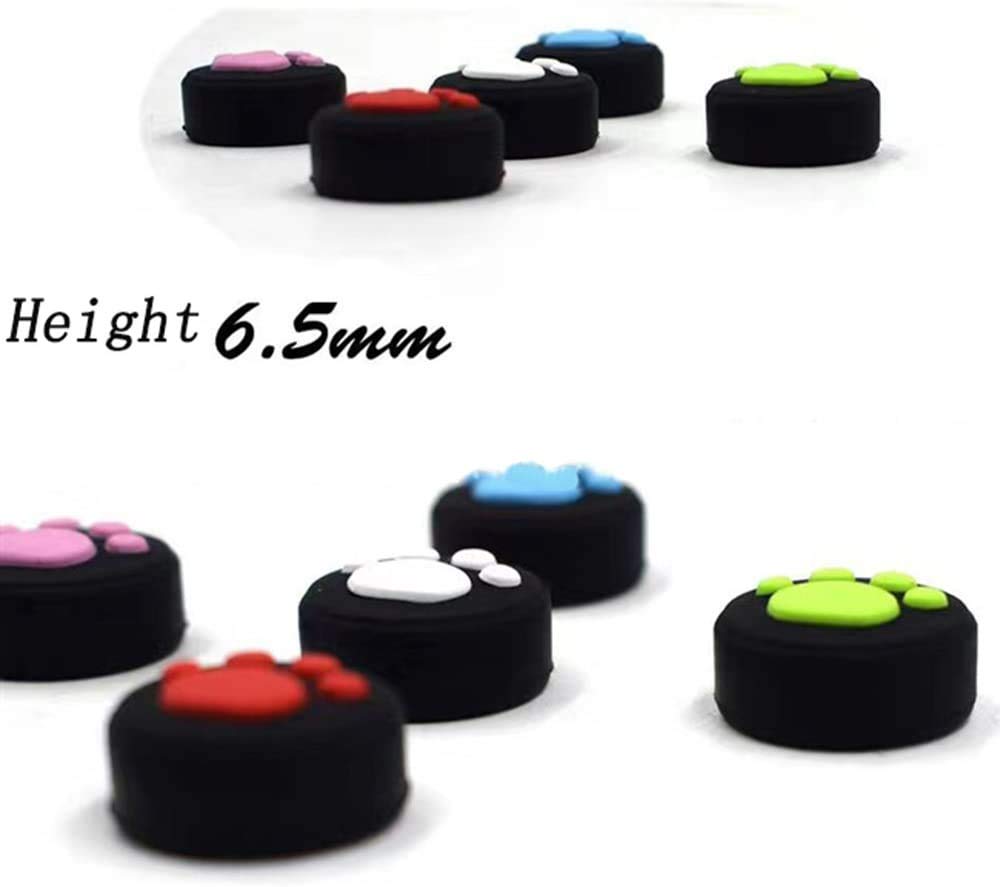 2 x Silicone Analog Controller Thumb Stick Joystick Grips Cap for Nintendo Switch NS/Switch Lite Controller Joy-Con ThumbStick Cute Cat Paw Claw (Red)