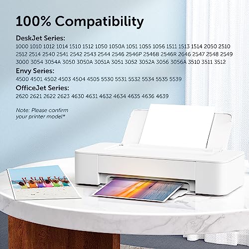 61XL Black Ink Cartridge High Yield Compatible for HP 61 XL Ink Work with HP Envy 4500 4502 5530 5535 5534 Officejet 4630 4635 Deskjet 1000 1010 1510 Printer Remanufactured (2 Pack)