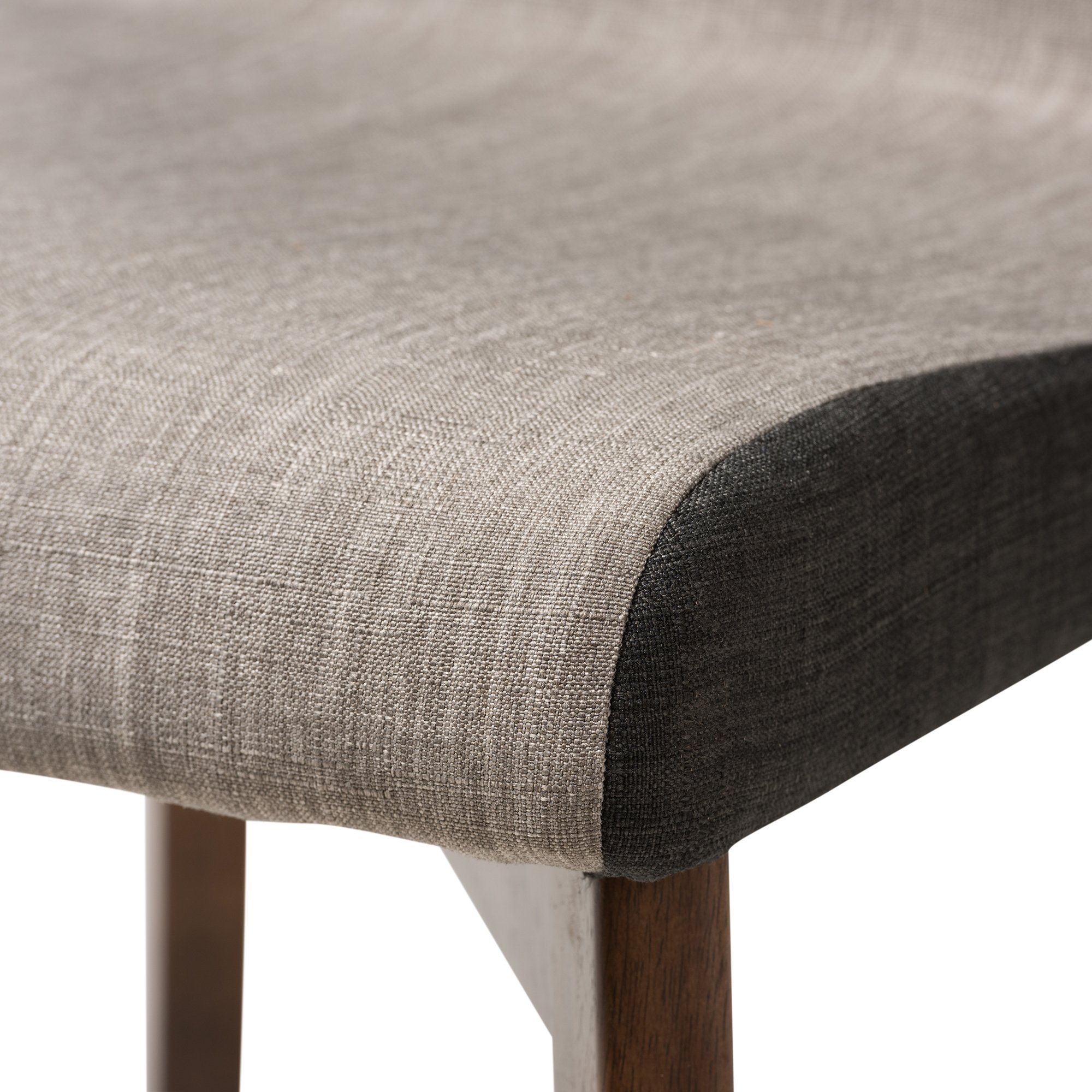 Baxton Studio Kimberly Dining Chair Beige and Brown Fabric Dining Chair